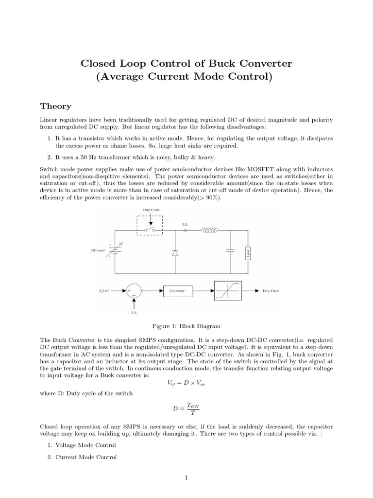 Closed Loop Control of Buck Converter | PDF | Mosfet | Electricity