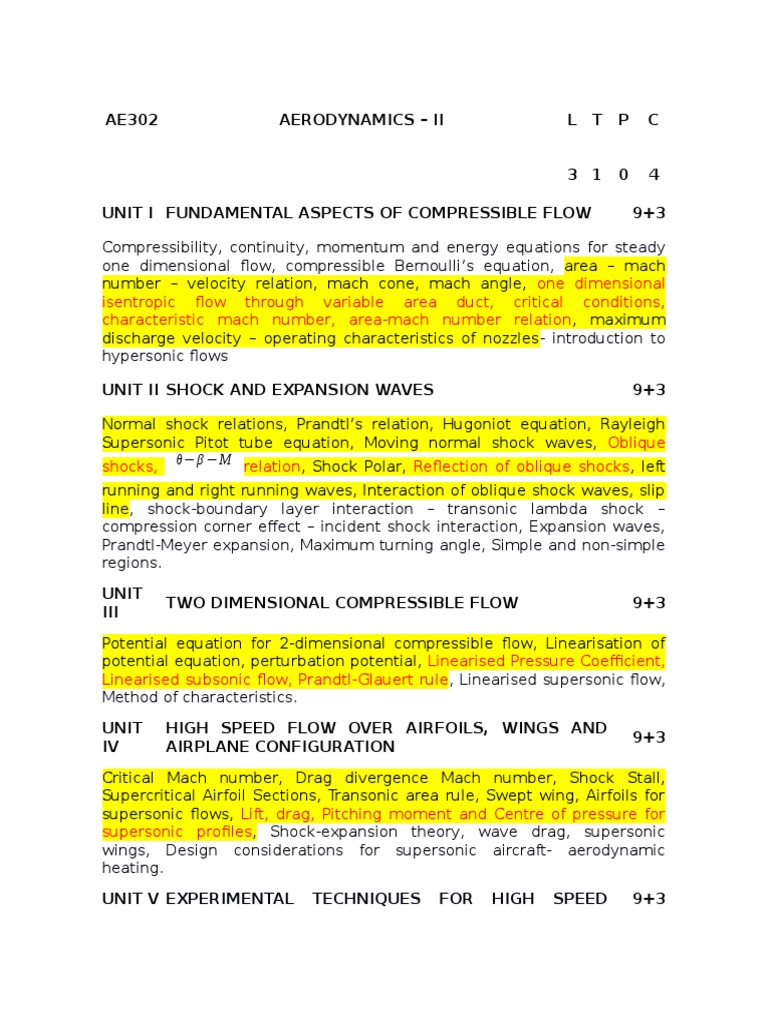 AE302 FDDDSF | Download Free PDF | Mach Number | Compressible Flow