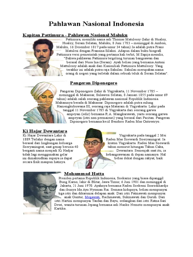 Biografi Pahlawan Indonesia Singkat Pdf