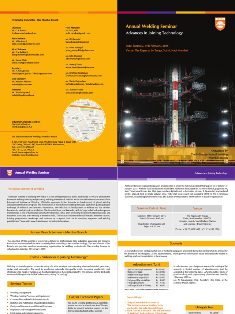 Iiw-Aws 2015 | PDF | Mumbai | Welding