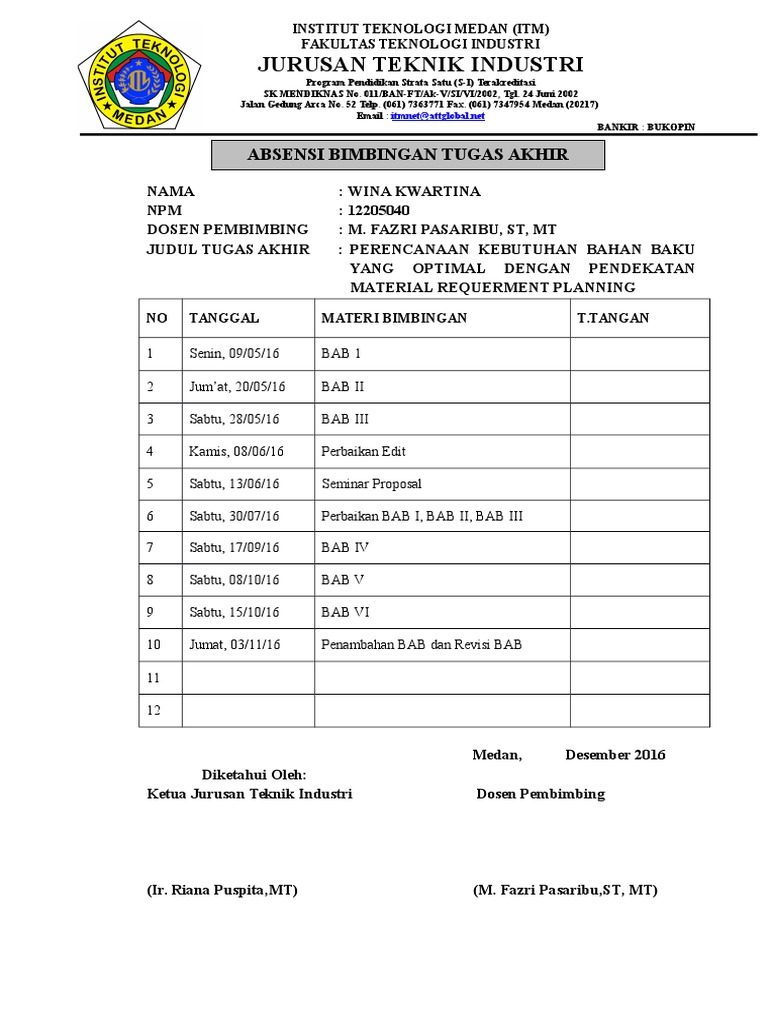 3 - Lembar Absensi | PDF