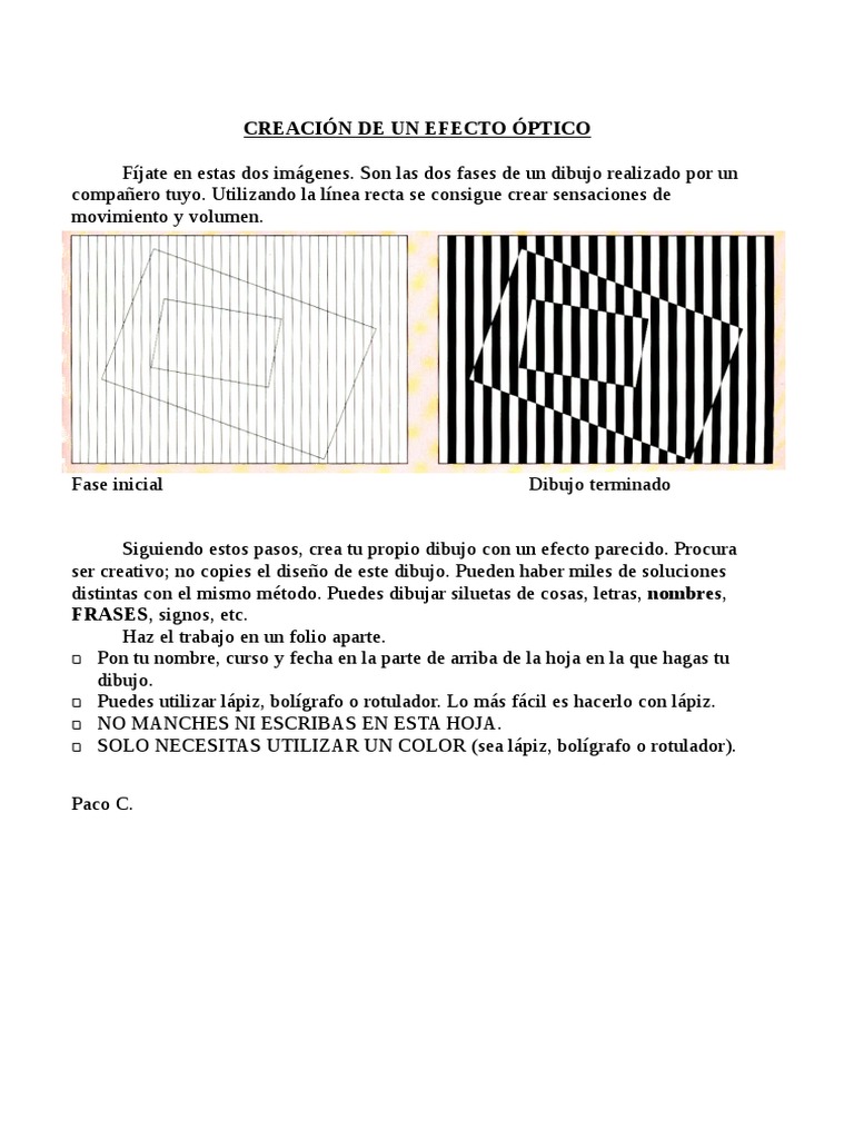 Creación de Efectos Ópticos en Dibujo | PDF