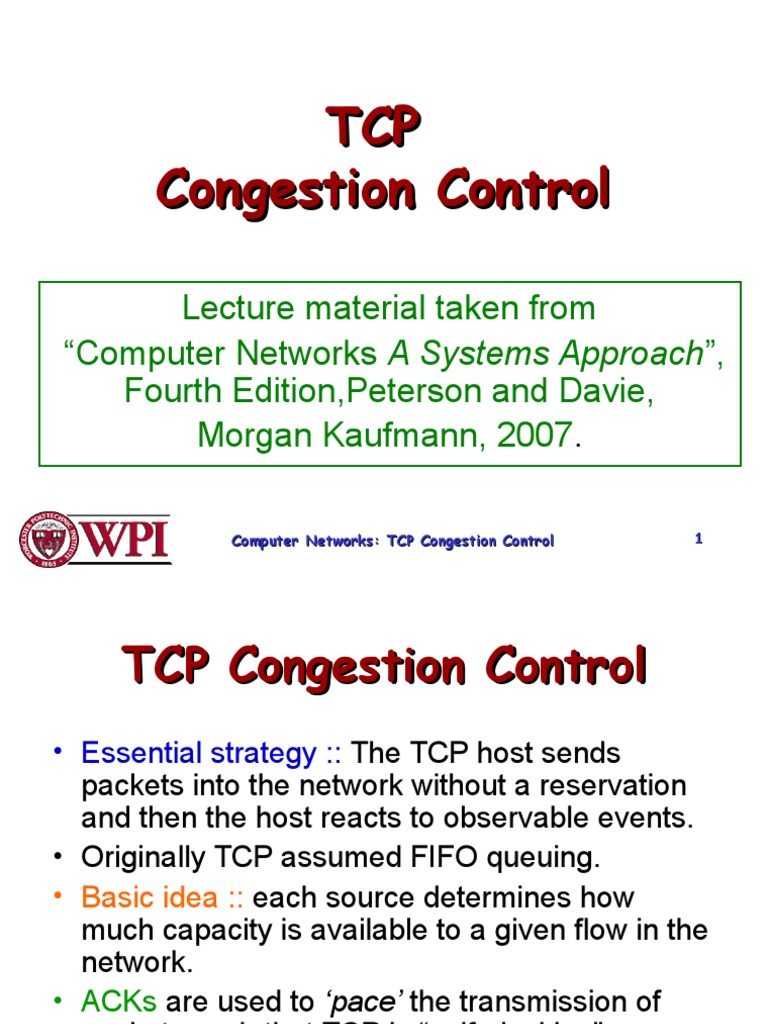 TCP Cong Control | Download Free PDF | Network Congestion ...