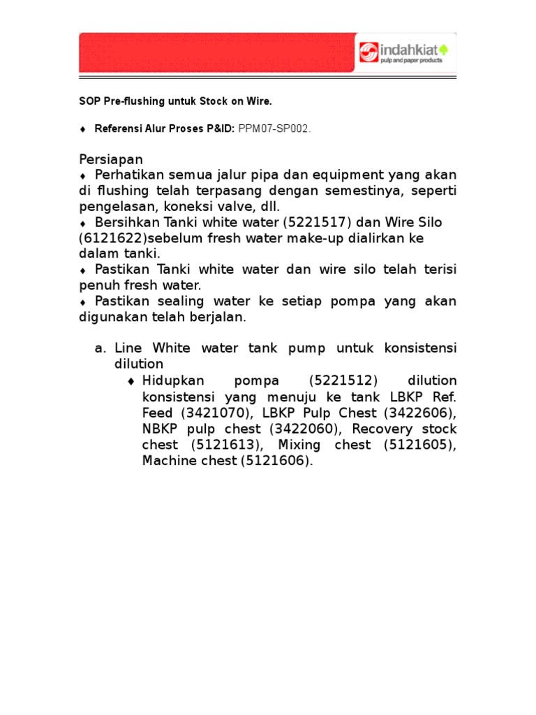 Deskripsi Prosedur Flushing Pipa | PDF