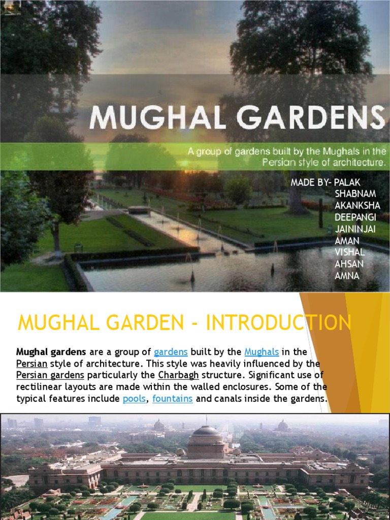 Mughal Garden Design - Taj Mahal's Iconic Charbagh Layout | PDF