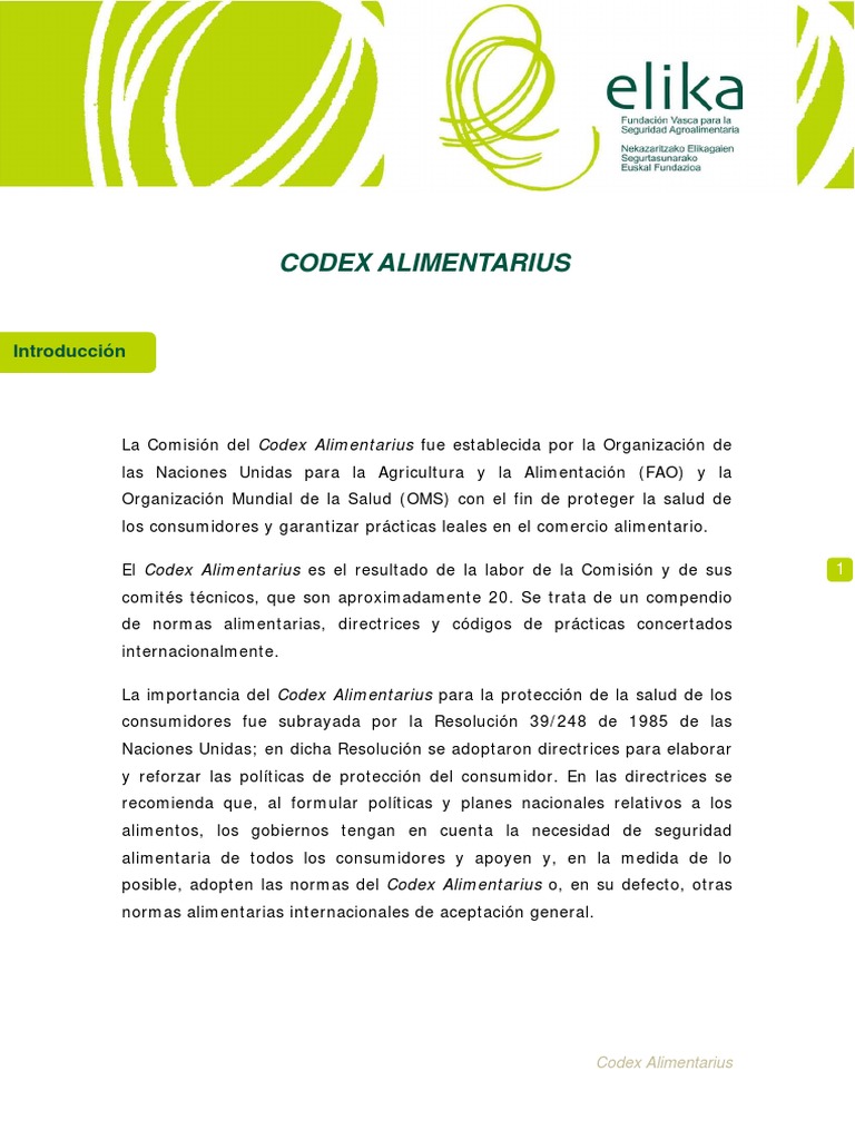 5 Codex Alimentarius | PDF | Organización de Comida y Agricultura | Gobierno