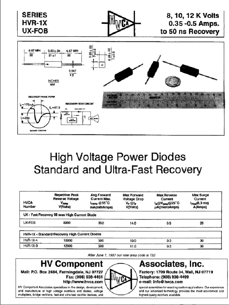 Diodo Alta Tensao HVR-1X 3 | PDF