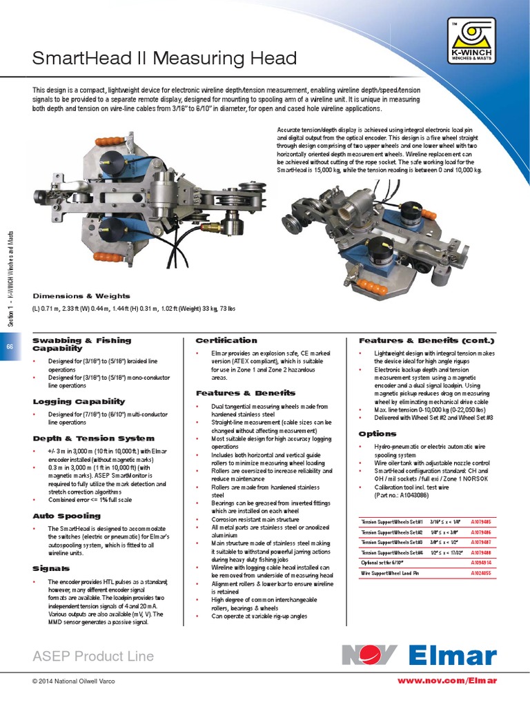 K-WINCH SmartHead II Measuring Head | PDF | Manufactured Goods | Equipment