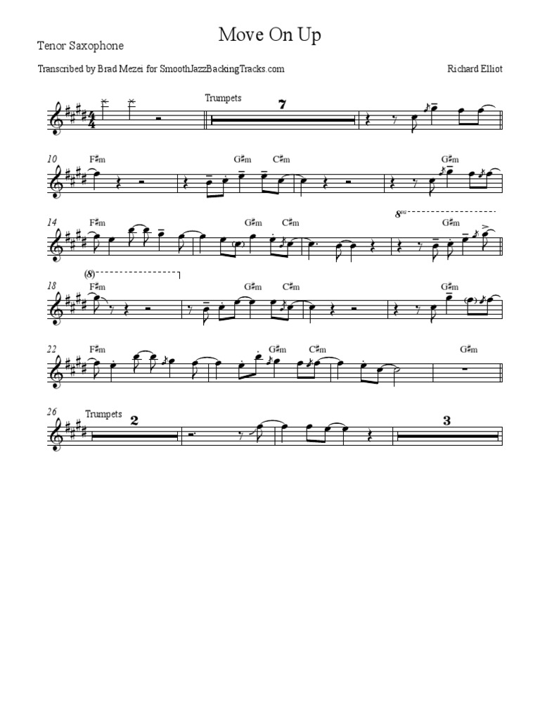 Move On Up Richard Elliot Tenor | PDF | Maison et jardin