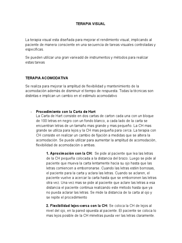Terapia Visual | PDF | Percepción visual | Bienestar