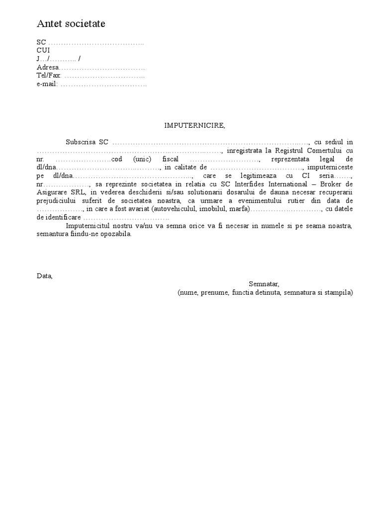 Model Imputernicire.doc