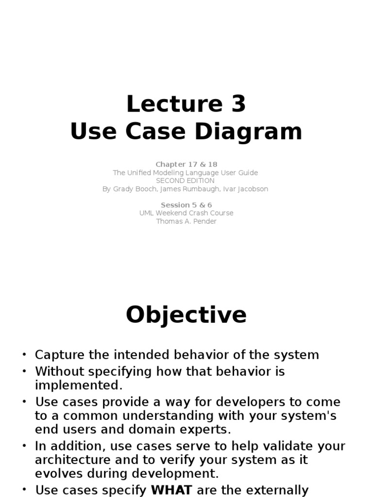 Lecture 3 - Use Case Diagram | PDF | Use Case | Unified Modeling Language