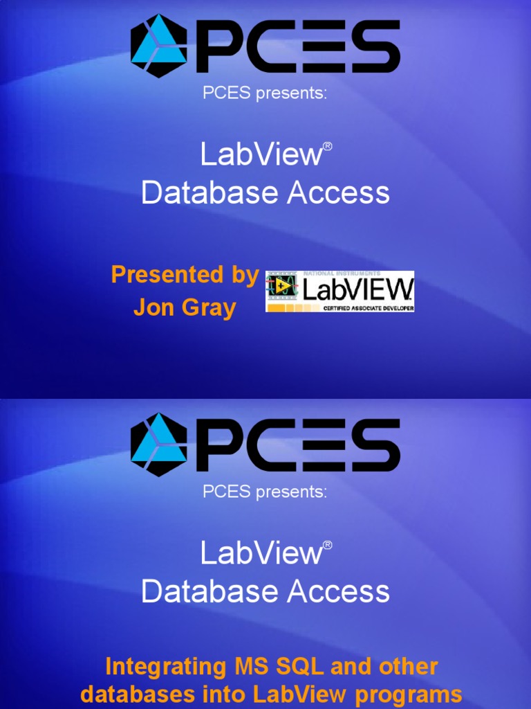 LabView Database Access | PDF | Databases | Microsoft Sql Server