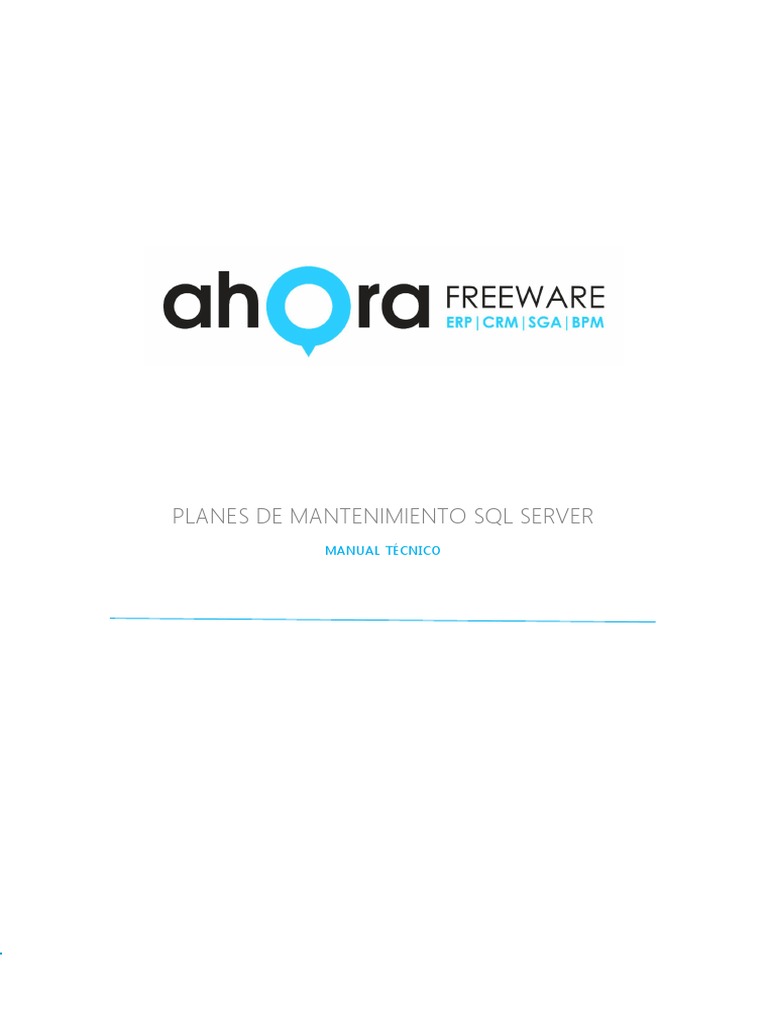 Planes de Mantenimiento SQL Server | Descargar gratis PDF | Servidor ...