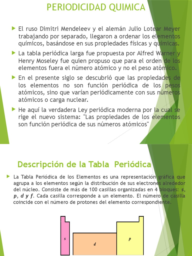 Periodicidad Quimica | PDF | Tabla periódica | Átomos
