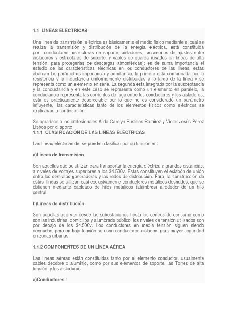 Lineas Electricas | PDF | Cobre | Conductor electrico