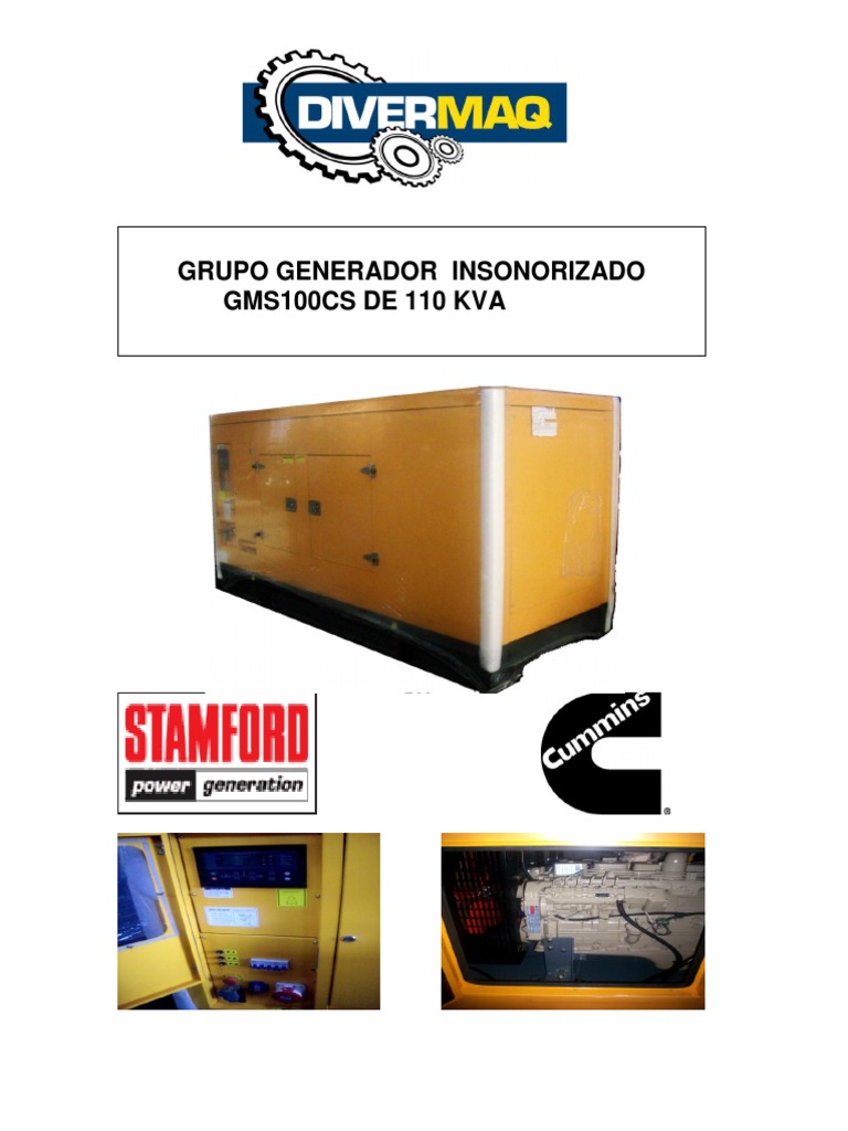 Catalogo Generador de 110 Kva | PDF | Batería (electricidad ...