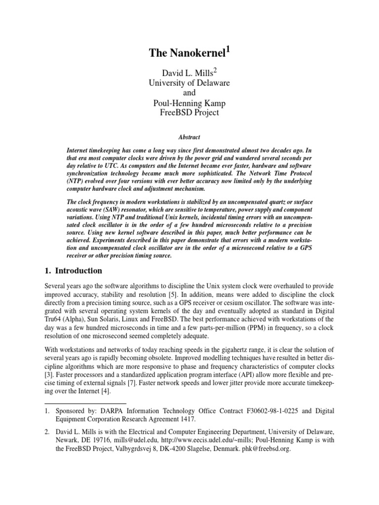 Nano Kernel | PDF | Clock | Frequency