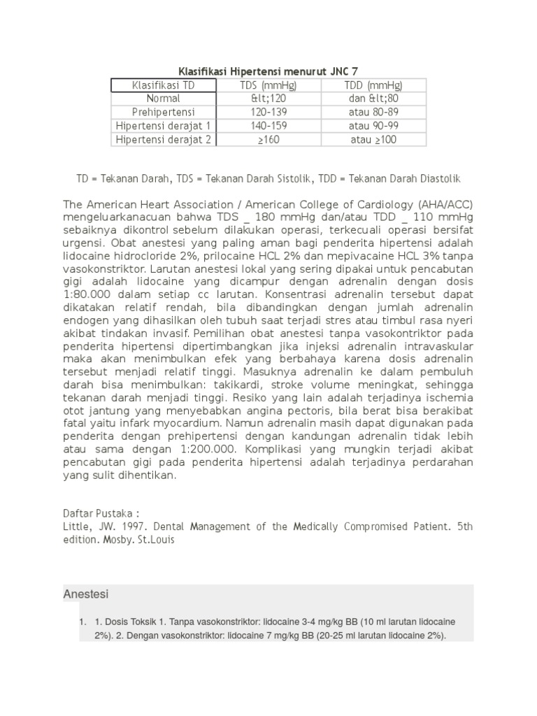 Klasifikasi Hipertensi Menurut JNC 7 | PDF
