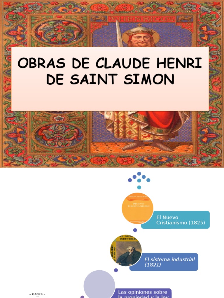 Obras clave de Claude Henri de Saint-Simon | PDF | Teorías filosóficas ...