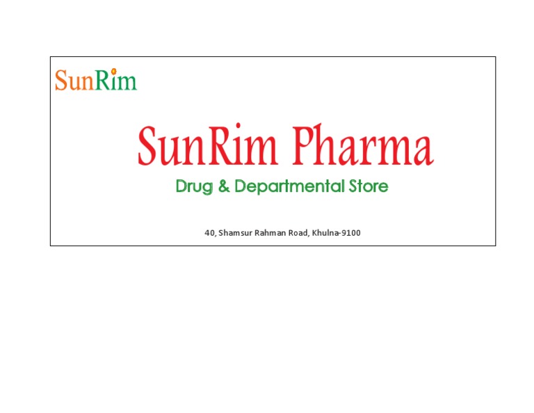 Sunrim Pharma: Drug & Departmental Store | PDF