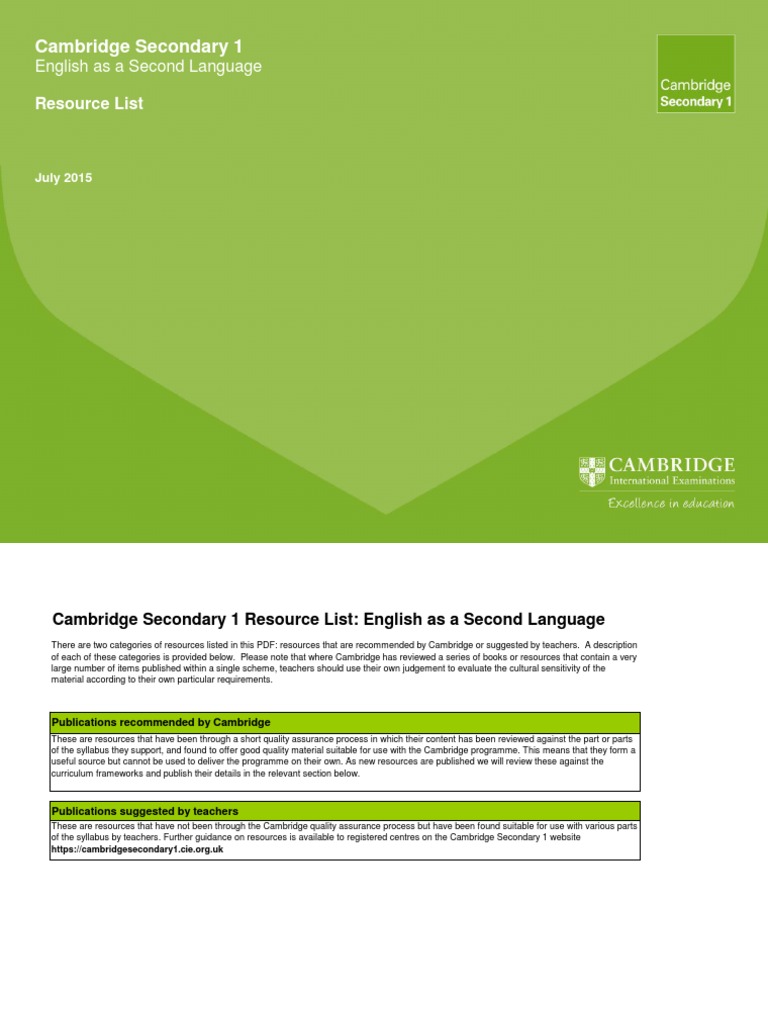 212492-cambridge-secondary-1-english-as-a-second-language-resource-list ...