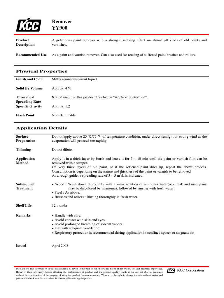 KCC DataSheet YY900 (ENG) PDF | PDF