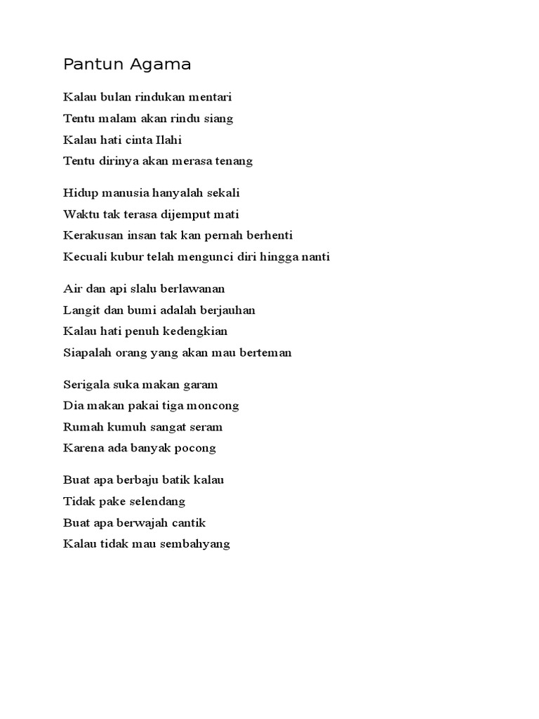 Pantun | PDF | Puisi