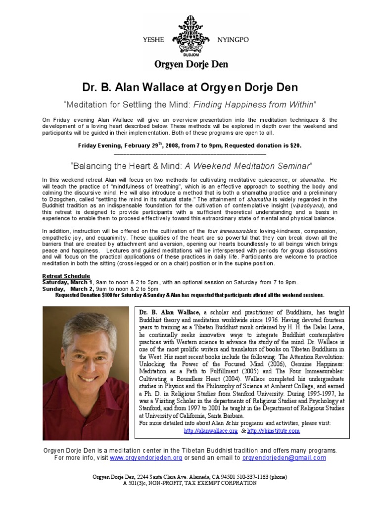 Alan Wallace 08 | PDF | Meditation | Tibetan Buddhism