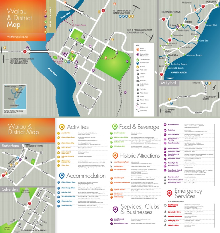 Waiau & District Map: Visithurunui - Co.nz | Download Free PDF ...