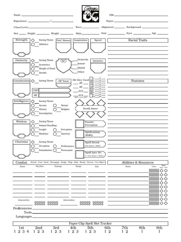 Vladars Optimized Character Sheet | PDF