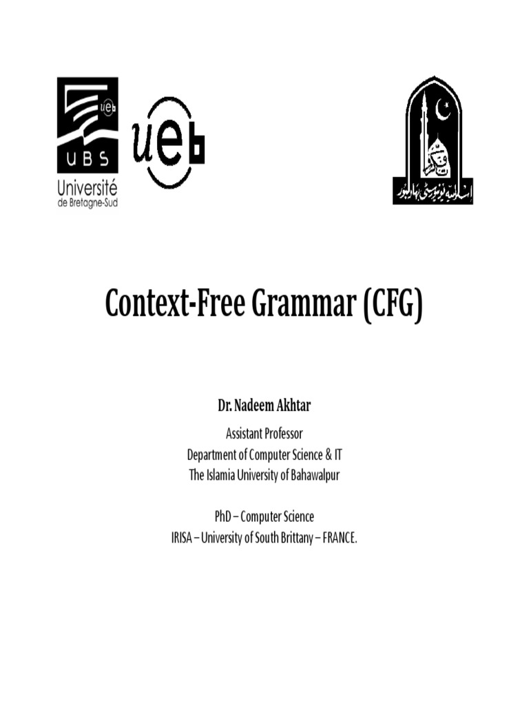 Compiler CFG Slides of PowerPoint | PDF | Syntax (Logic) | Languages