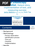 Endoscopy Checklist | PDF | Colonoscopy | Endoscopy