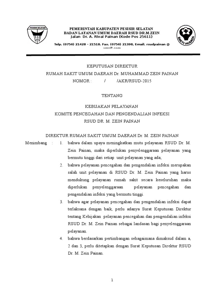 SK Kebijakan Pelayanan PPI | PDF