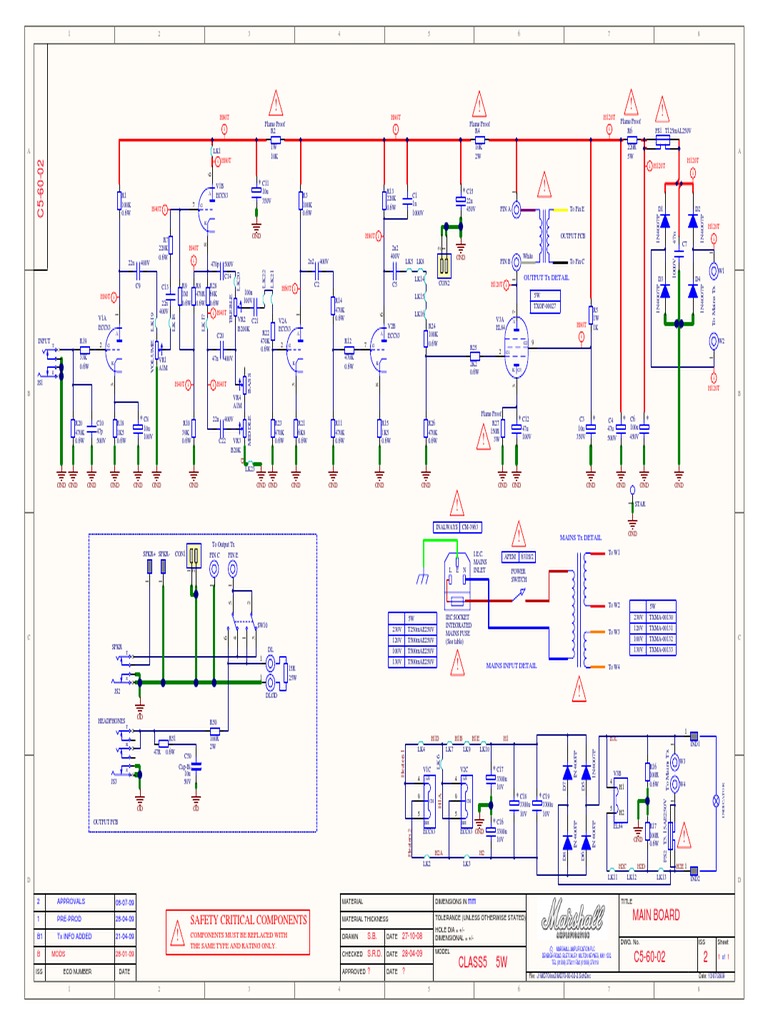 Marshall Class 5 Schematic Diagram | PDF