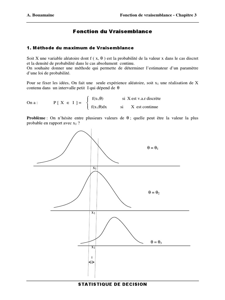 Maximum de Vraisemblance | PDF | Estimateur (statistique) | Probabilité
