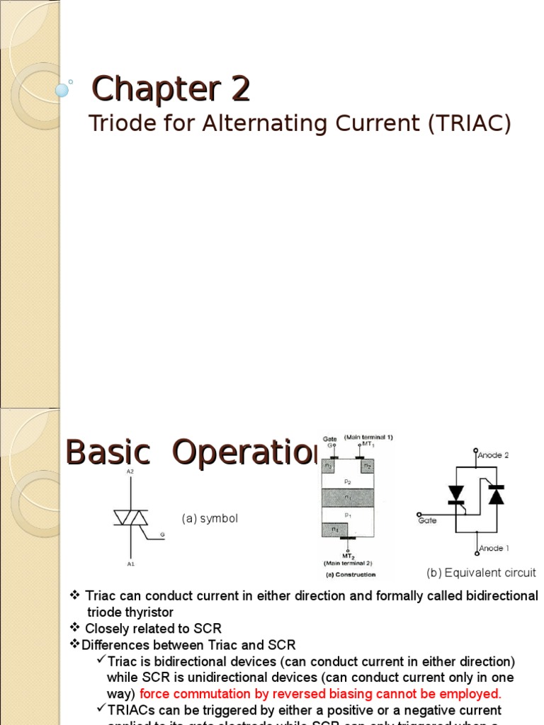 Triode For Alternating Current (TRIAC) | PDF