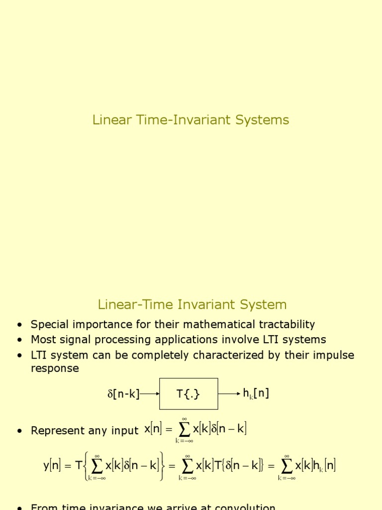 Linear Time-Invariant Systems | PDF