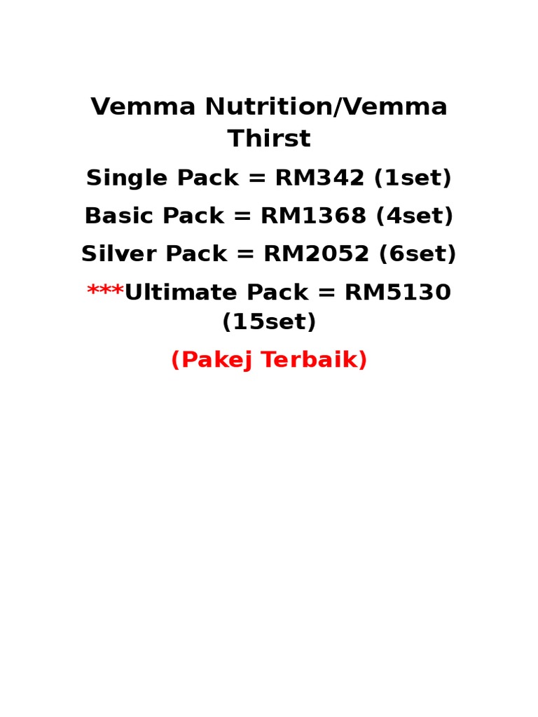 Vemma Nutrition | PDF