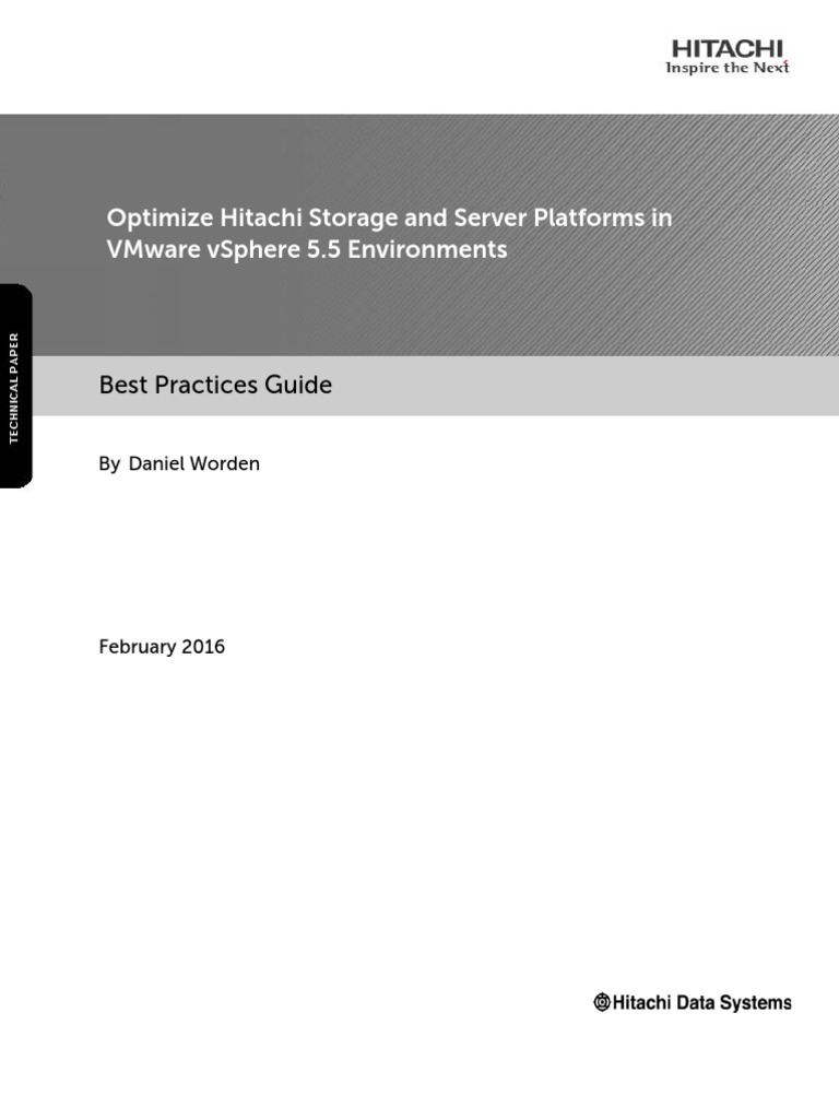 Optimize Hitachi Storage and Server Platforms in Vmware Vsphere 5 5 Environments | PDF | V Mware ...