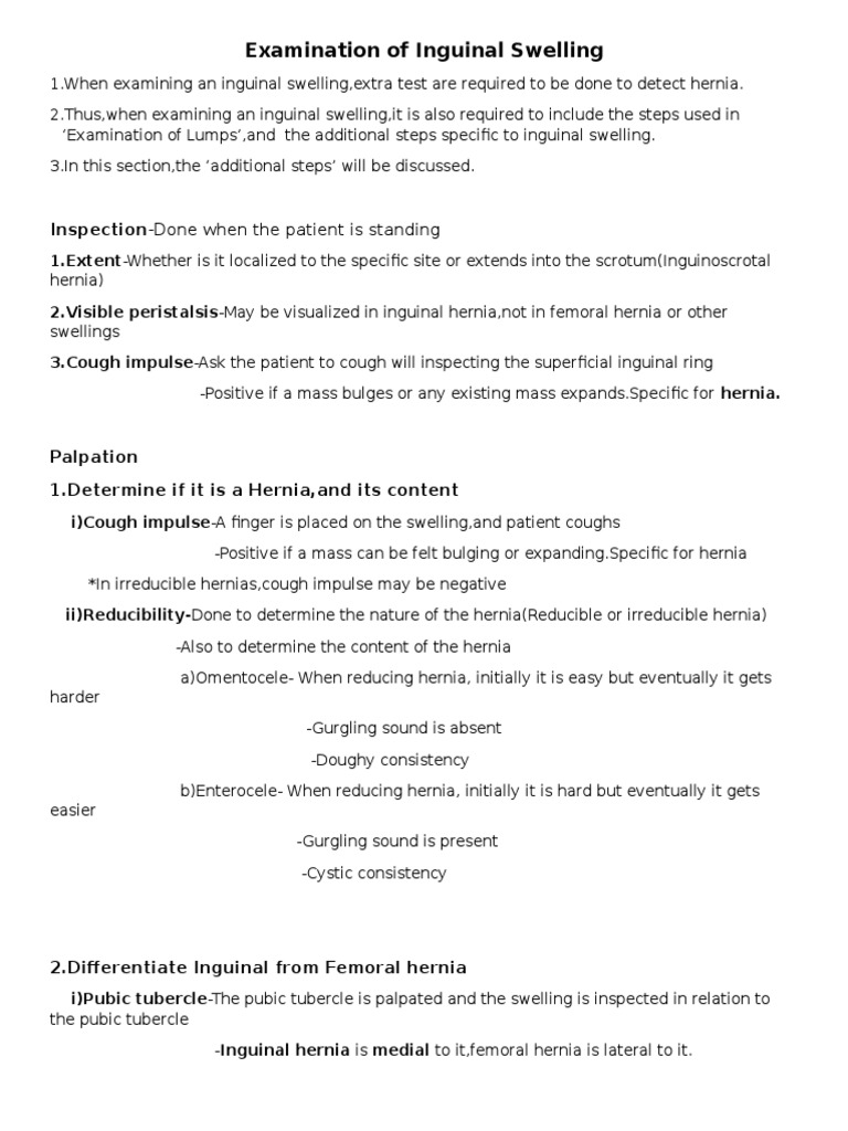 6.Examination of Inguinal Swelling | Medical Specialties | Clinical ...