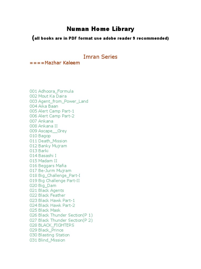 My Library List | PDF | Software