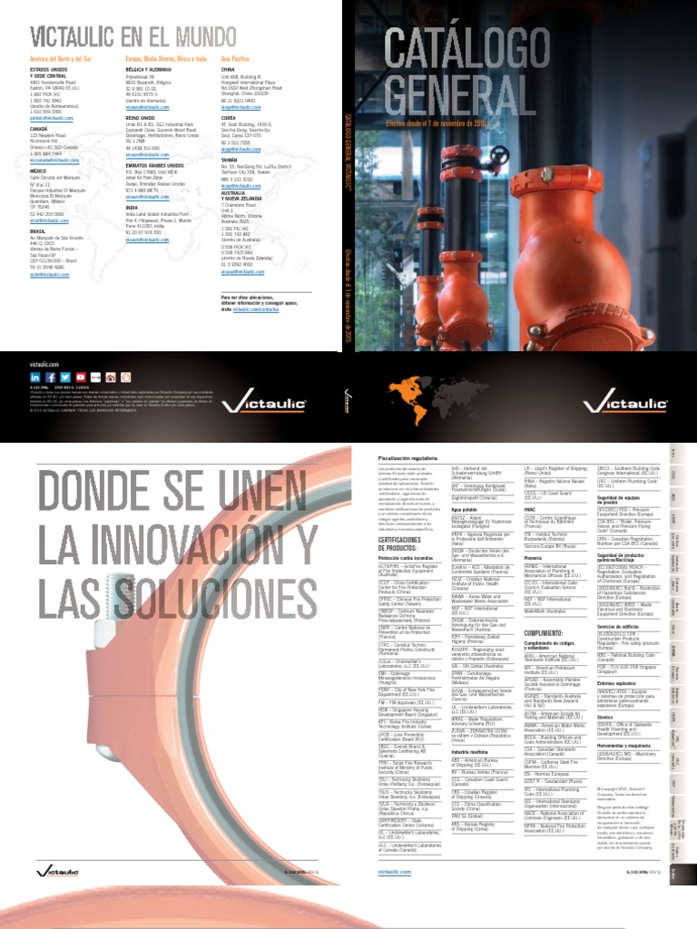 catalogo general VICTAULIC.pdf | Herramientas | Tubería (transporte de ...