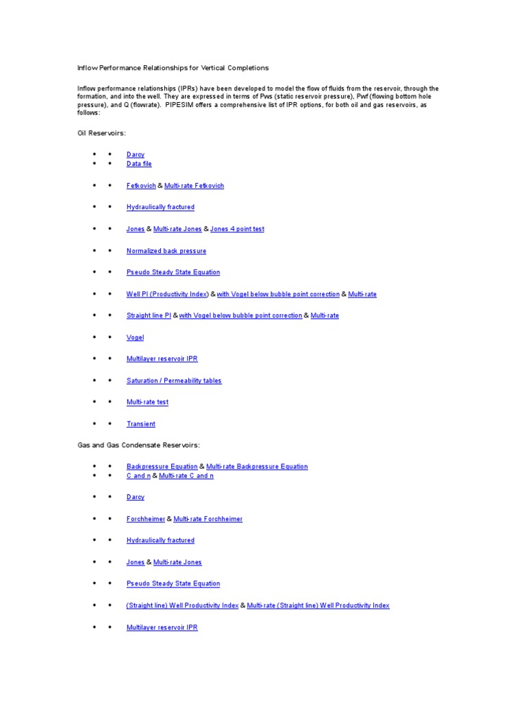 Inflow Performance Relationships | PDF | Fluid Dynamics | Petroleum ...