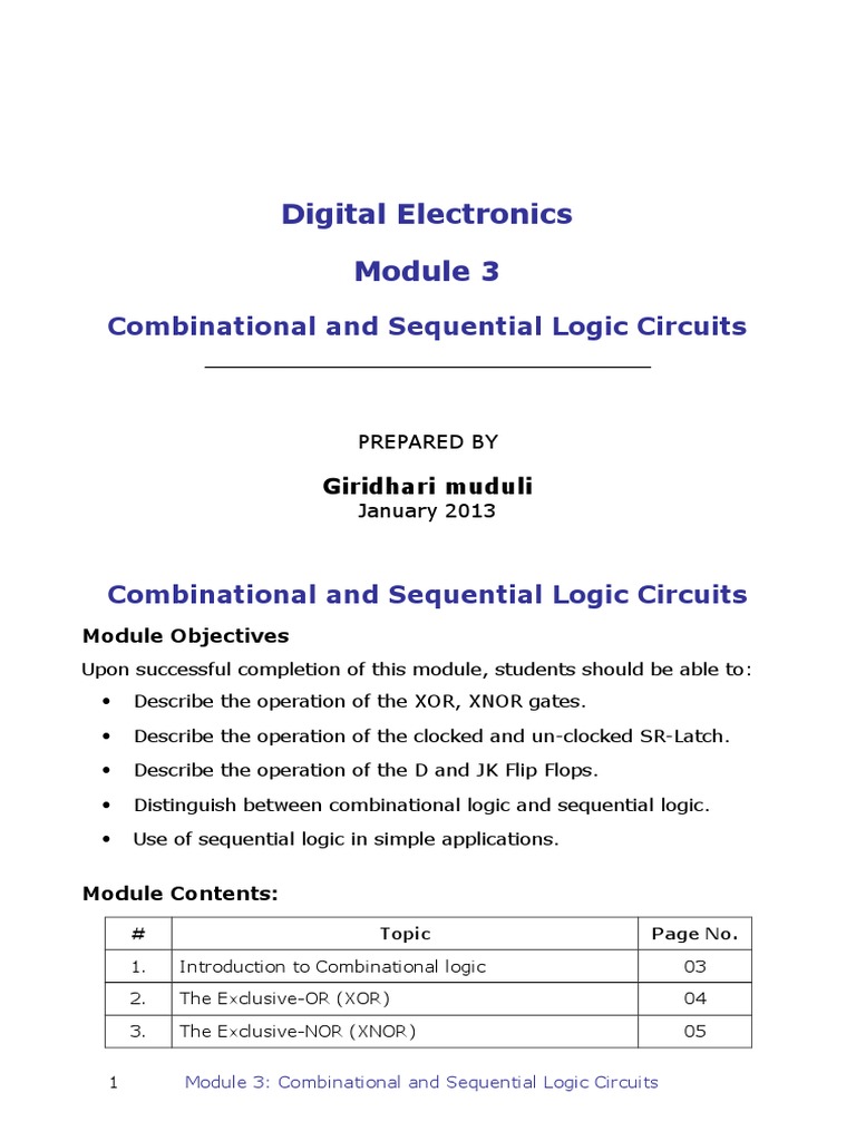 Module 3 Combi-Seq VIMP | PDF | Mathematical Logic | Electronic Design