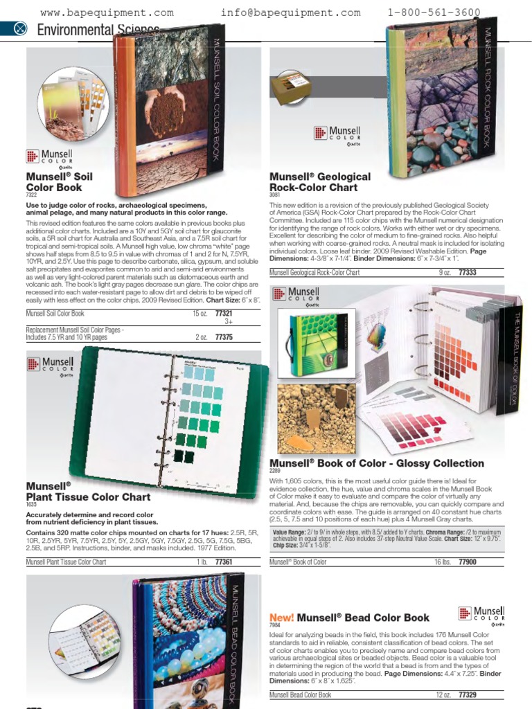 Munsell Color Charts and Gauges | PDF | Sedimentology | Soil Science