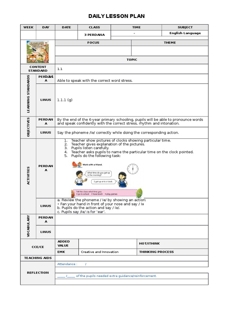 Primary English Lesson Plan | PDF