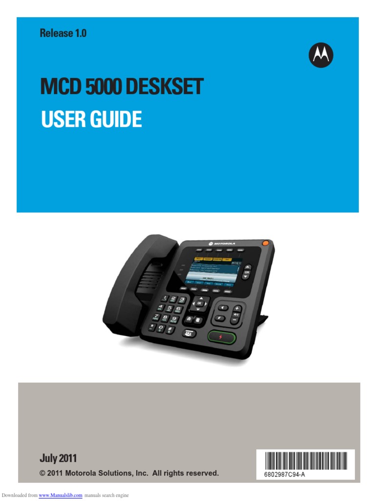 MCD 5000 Deskset | PDF | License | Copyright
