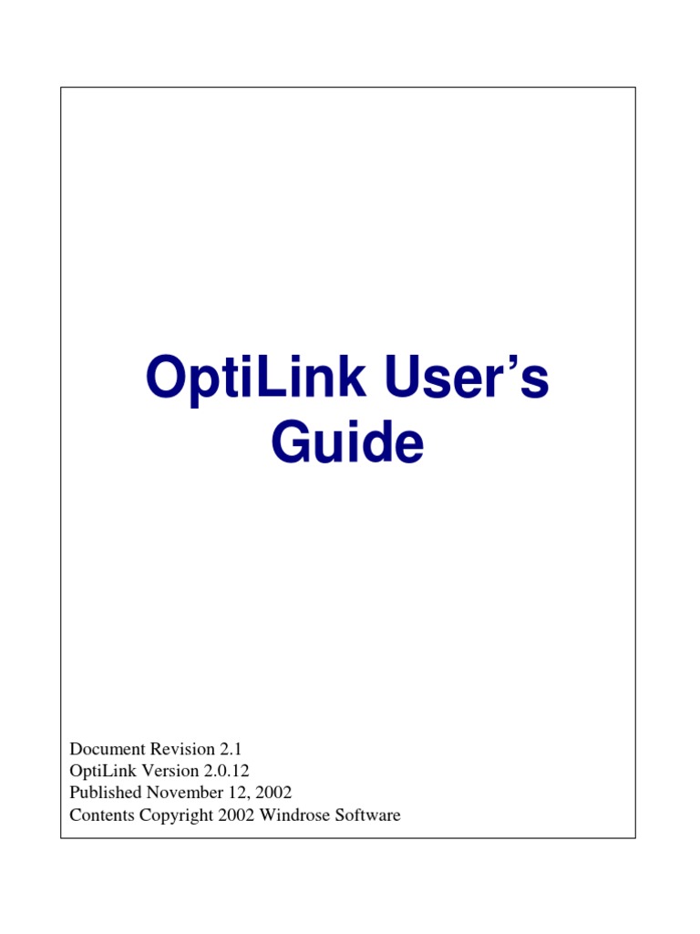 optilink user guide.pdf | Web Search Engine | Hypertext Transfer Protocol