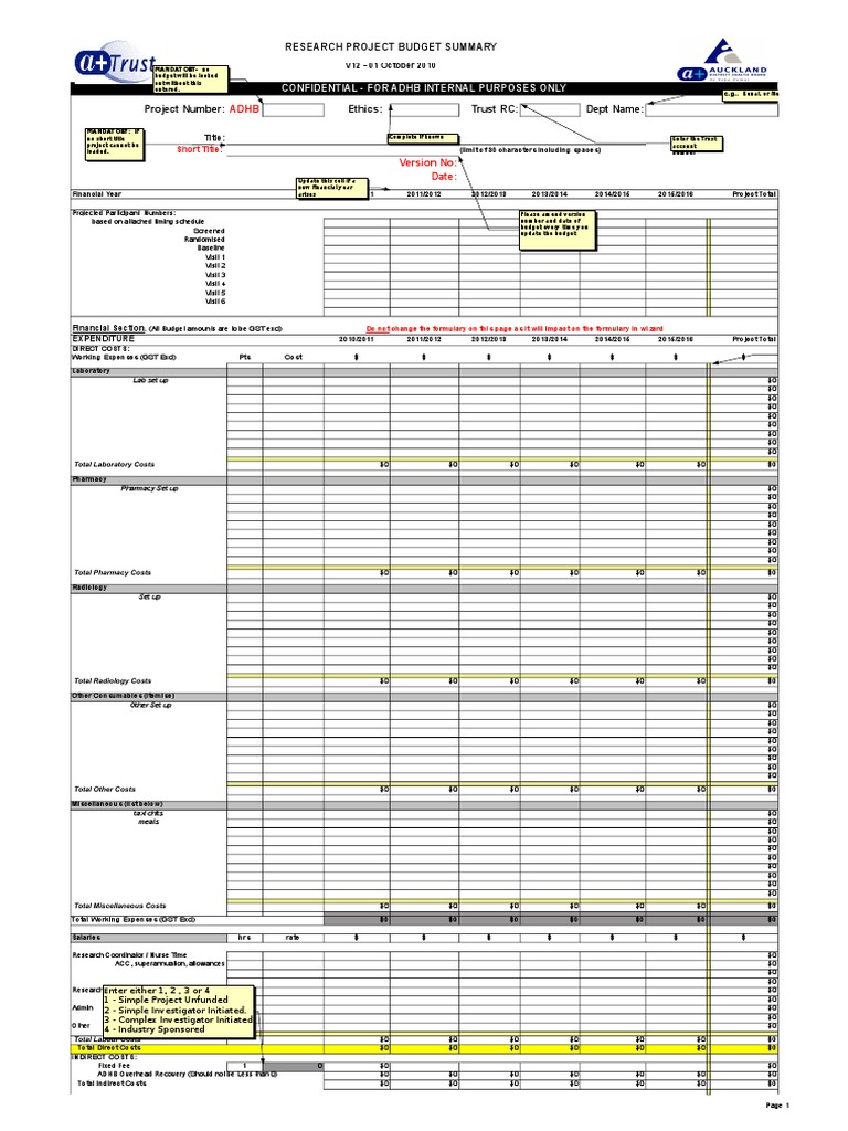 V12 Research Budget Template | PDF | Email | Invoice